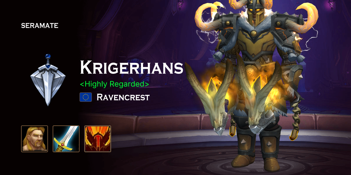 Krigerhans @ Ravencrest (EU) · Seramate · WoW PvP Leaderboards, Arena ...