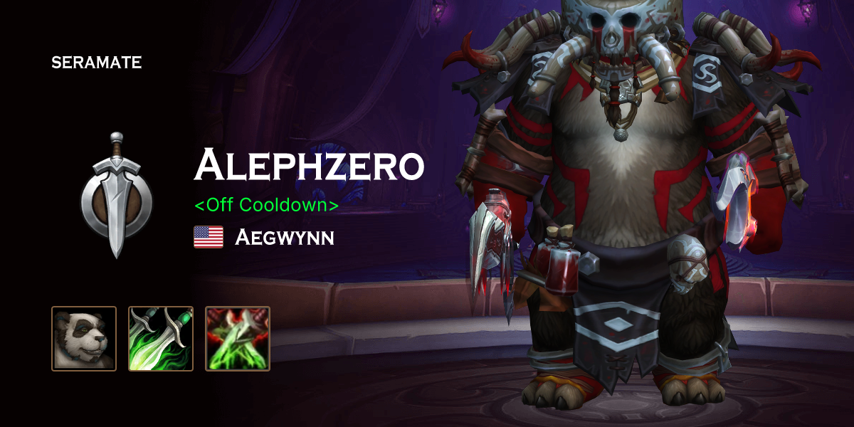Alephzero @ Aegwynn (US) · Seramate · WoW PvP Leaderboards, Arena ...