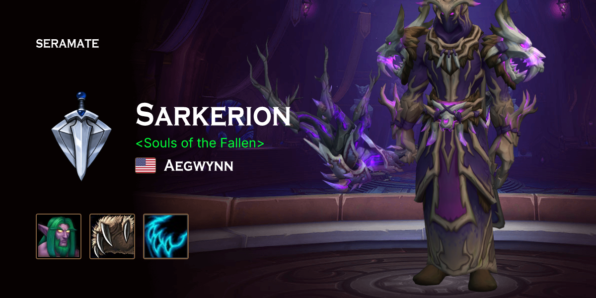 Sarkerion @ Aegwynn (US) · Seramate · WoW PvP Leaderboards, Arena ...