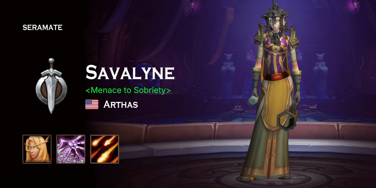 Savalyne @ Arthas (US) · Seramate · WoW PvP Leaderboards, Arena Activity, Character Profiles & more.
