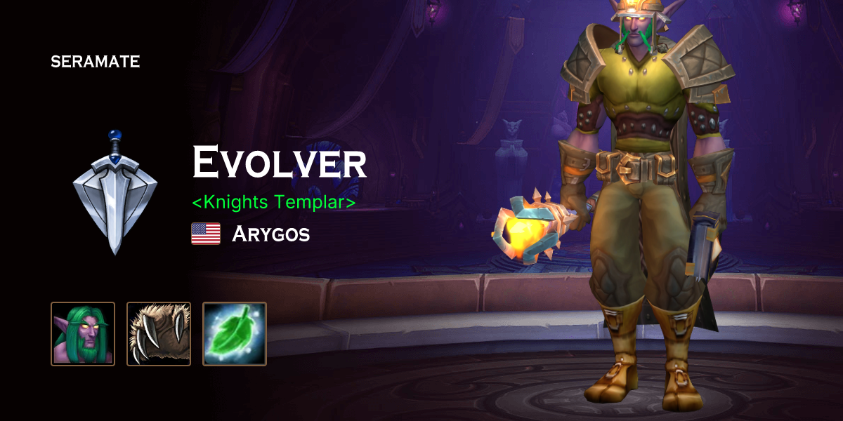 Evolver @ Arygos (US) · Seramate · WoW PvP Leaderboards, Arena Activity, Character Profiles & more.