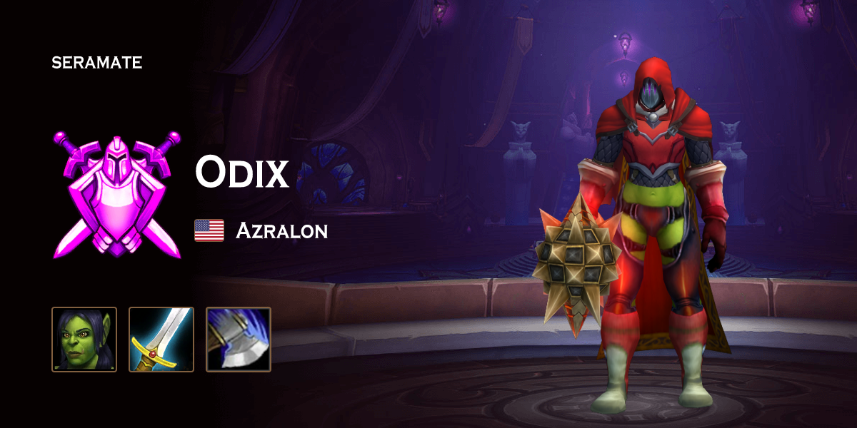Odix @ Azralon (US) · Seramate · WoW PvP Leaderboards, Arena Activity, Character Profiles & more.