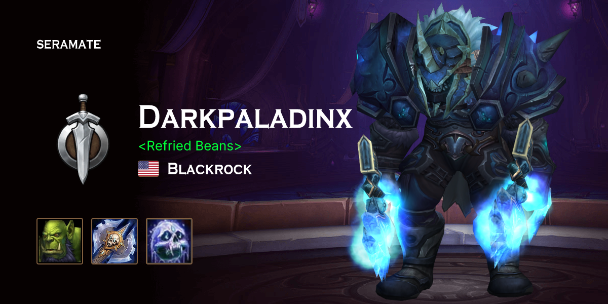 Darkpaladinx @ Blackrock (US) · Seramate · WoW PvP Leaderboards, Arena Activity, Character ...