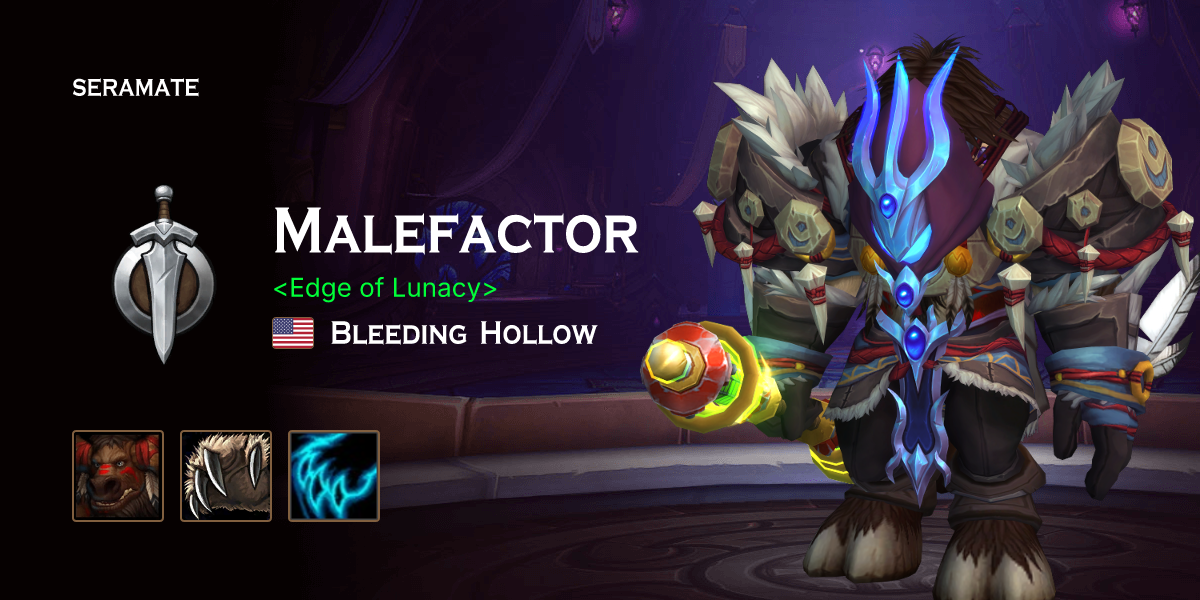 Malefactor @ Bleeding Hollow (US) · Seramate · WoW PvP Leaderboards ...