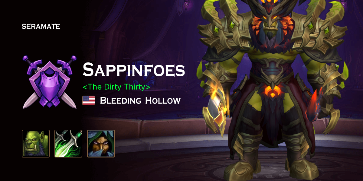 Sappinfoes @ Bleeding Hollow (US) · Seramate · WoW PvP Leaderboards ...
