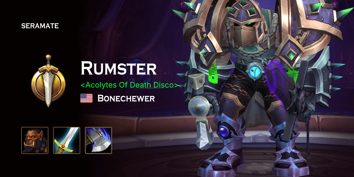 Rumster @ Bonechewer (US) · Seramate · WoW PvP Leaderboards, Arena ...
