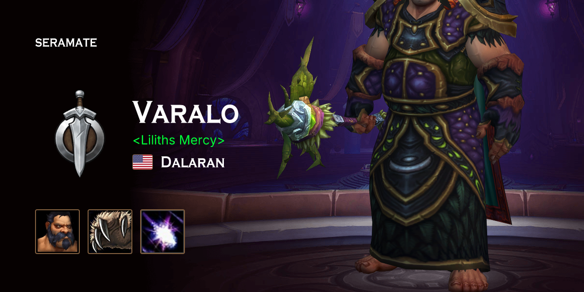 Varalo @ Dalaran (US) · Seramate · WoW PvP Leaderboards, Arena Activity, Character Profiles & more.