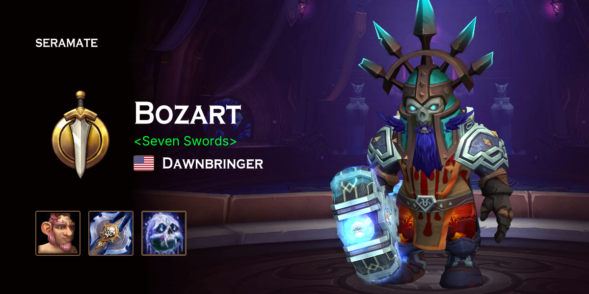 Bozart - Dawnbringer (US) WoW PvP Profile · Seramate