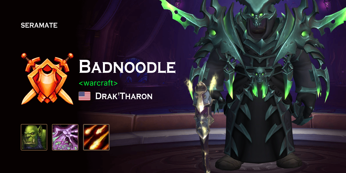Badnoodle @ Drak'Tharon (US) · Seramate · WoW PvP Leaderboards, Arena Activity, Character ...