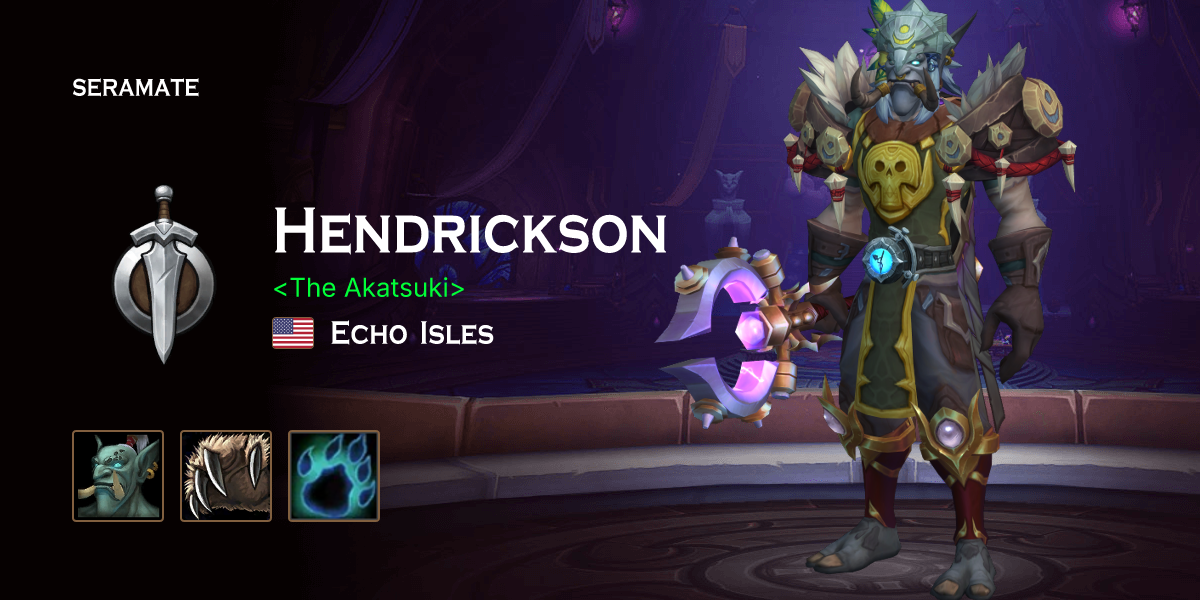 Hendrickson @ Echo Isles (US) · Seramate · WoW PvP Leaderboards, Arena ...