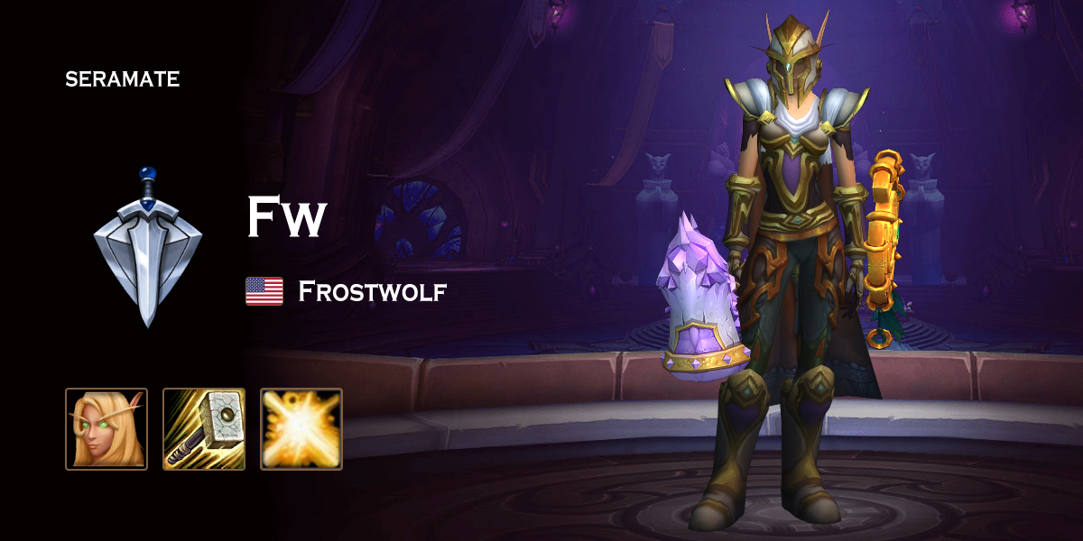 Fw @ Frostwolf (US) · Seramate · WoW PvP Leaderboards, Arena Activity, Character Profiles & more.