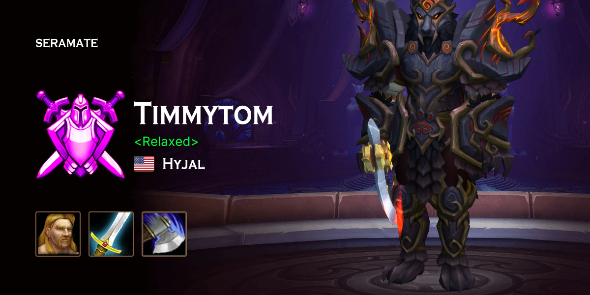 Timmytom @ Hyjal (US) · Seramate · WoW PvP Leaderboards, Arena Activity ...