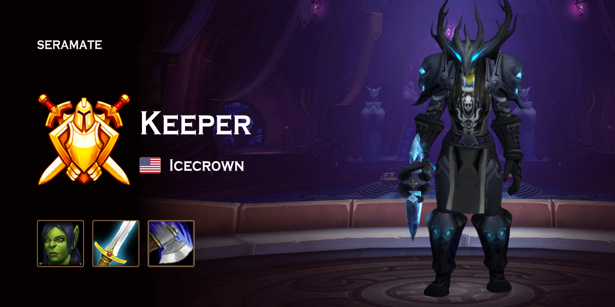 Keeper @ Icecrown (US) · Seramate · WoW PvP Leaderboards, Arena Activity, Character Profiles & more.