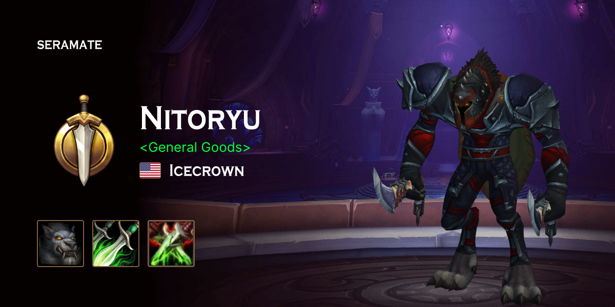 Nitoryu @ Icecrown (US) · Seramate · WoW PvP Leaderboards, Arena Activity, Character Profiles ...