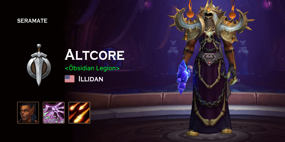 Altcore @ Illidan (US) · Seramate · WoW PvP Leaderboards, Arena ...