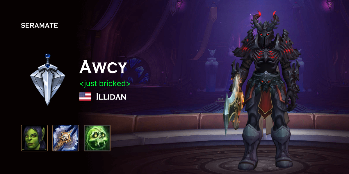 Awcy @ Illidan (US) · Seramate · WoW PvP Leaderboards, Arena Activity ...