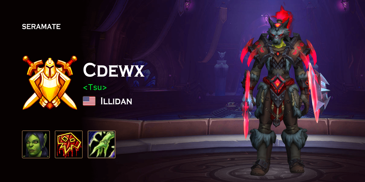 Cdewx @ Illidan (US) · Seramate · WoW PvP Leaderboards, Arena Activity ...