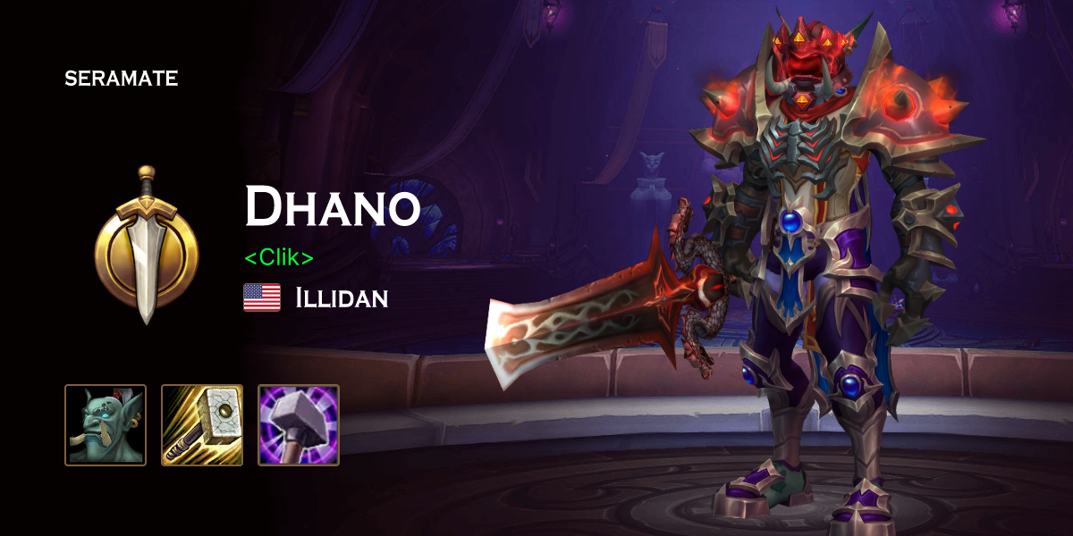 Dhano @ Illidan (US) · Seramate · WoW PvP Leaderboards, Arena Activity ...
