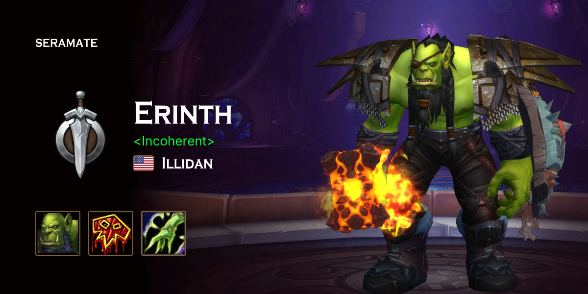 Erinth @ Illidan (US) · Seramate · WoW PvP Leaderboards, Arena Activity ...