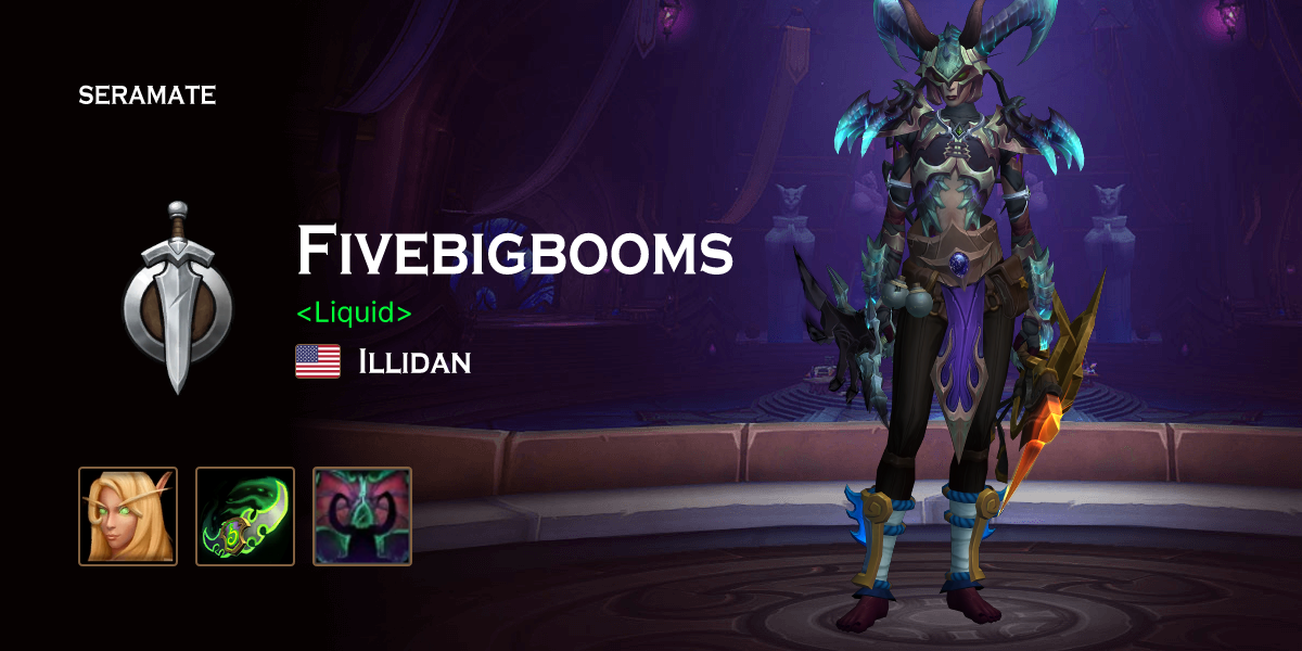 Fivebigbooms @ Illidan (US) · Seramate · WoW PvP Leaderboards, Arena ...