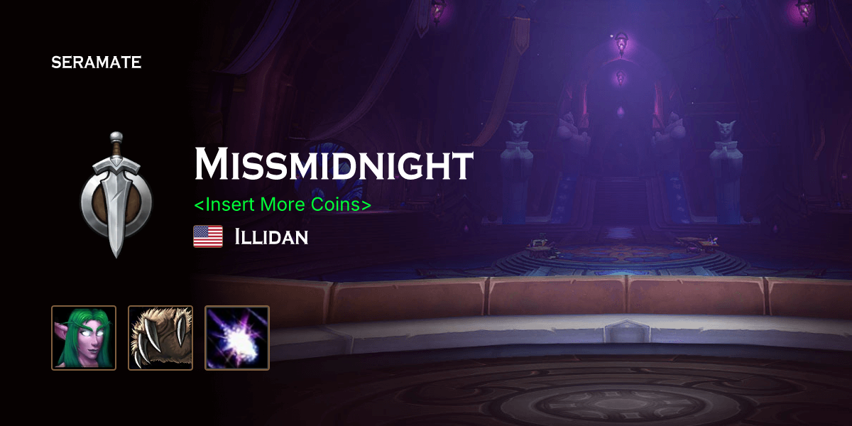 Missmidnight @ Illidan (US) · Seramate · WoW PvP Leaderboards, Arena Activity, Character ...