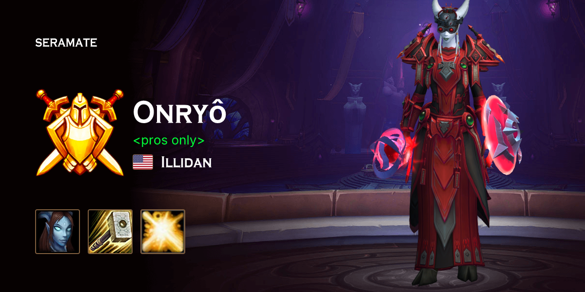 Onryô @ Illidan (US) · Seramate · WoW PvP Leaderboards, Arena Activity ...