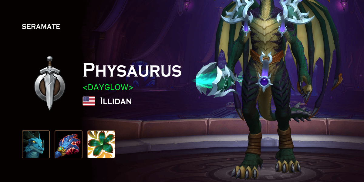 Physaurus @ Illidan (US) · Seramate · WoW PvP Leaderboards, Arena Activity, Character Profiles ...