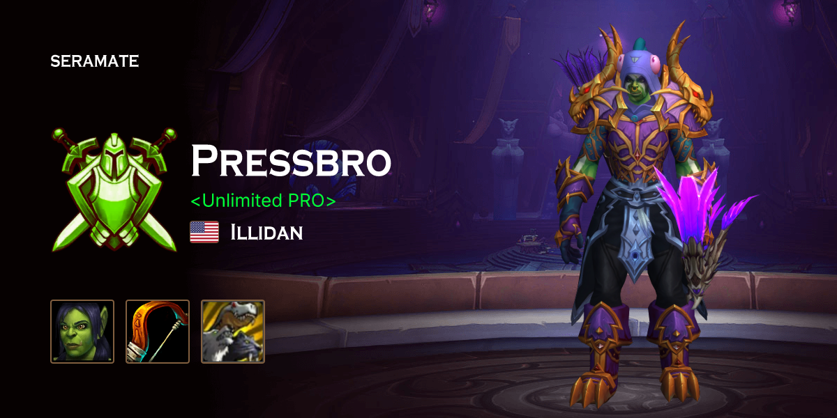 Pressbro @ Illidan (US) · Seramate · WoW PvP Leaderboards, Arena Activity, Character Profiles ...