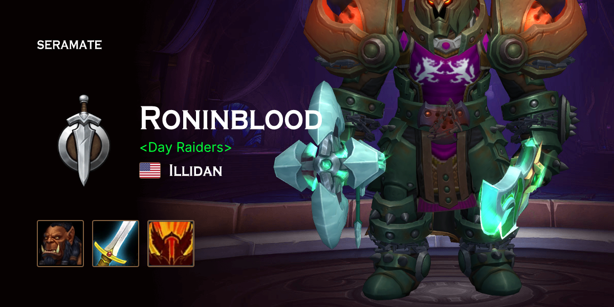 Roninblood @ Illidan (US) · Seramate · WoW PvP Leaderboards, Arena ...