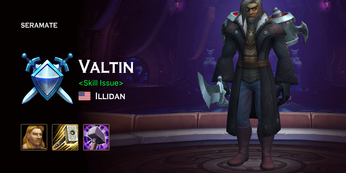 Valtin @ Illidan (US) · Seramate · WoW PvP Leaderboards, Arena Activity, Character Profiles & more.