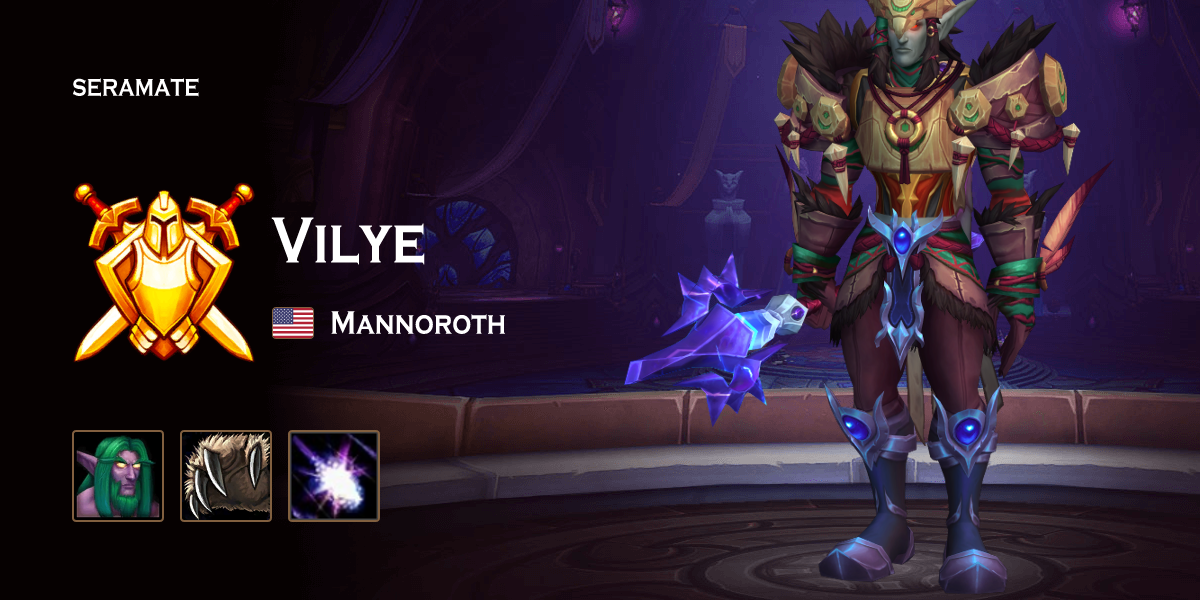 Vilye @ Mannoroth (US) · Seramate · WoW PvP Leaderboards, Arena Activity, Character Profiles & more.