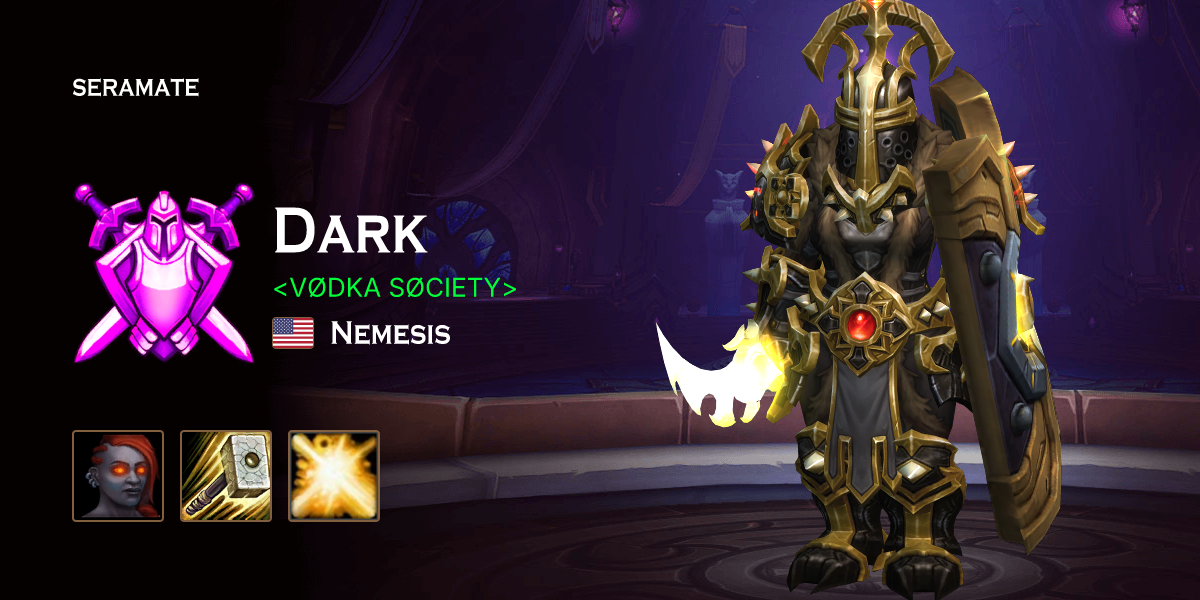 Dark @ Nemesis (US) · Seramate · WoW PvP Leaderboards, Arena Activity, Character Profiles & more.