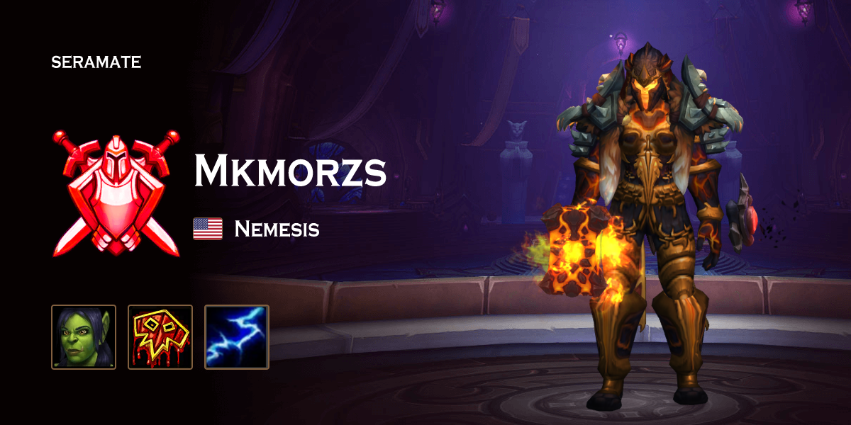 Mkmorzs @ Nemesis (US) · Seramate · WoW PvP Leaderboards, Arena Activity, Character Profiles & more.
