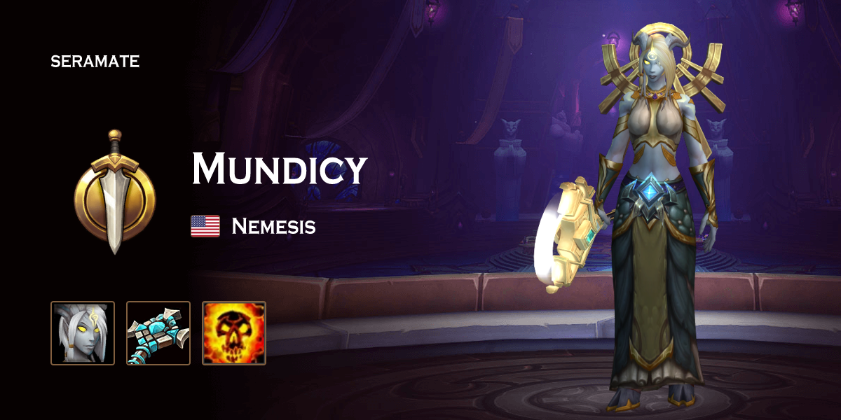 Mundicy @ Nemesis (US) · Seramate · WoW PvP Leaderboards, Arena Activity, Character Profiles & more.