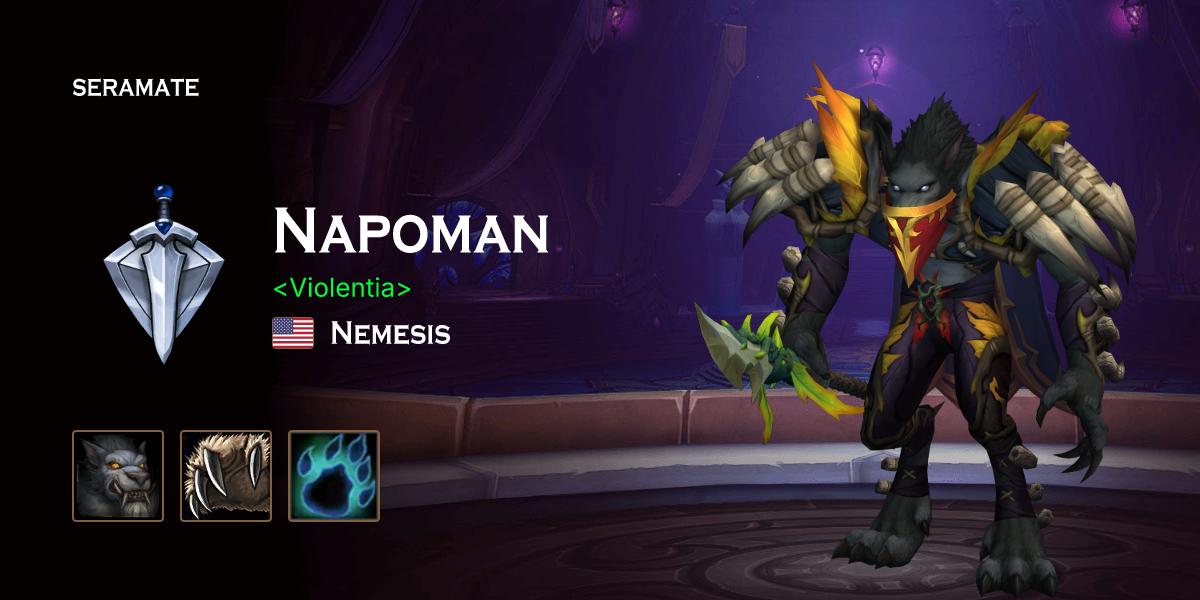 Napoman @ Nemesis (US) · Seramate · WoW PvP Leaderboards, Arena Activity, Character Profiles & more.