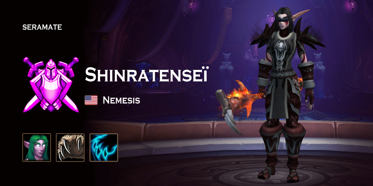 Shinratenseï @ Nemesis (US) · Seramate · WoW PvP Leaderboards, Arena Activity, Character ...