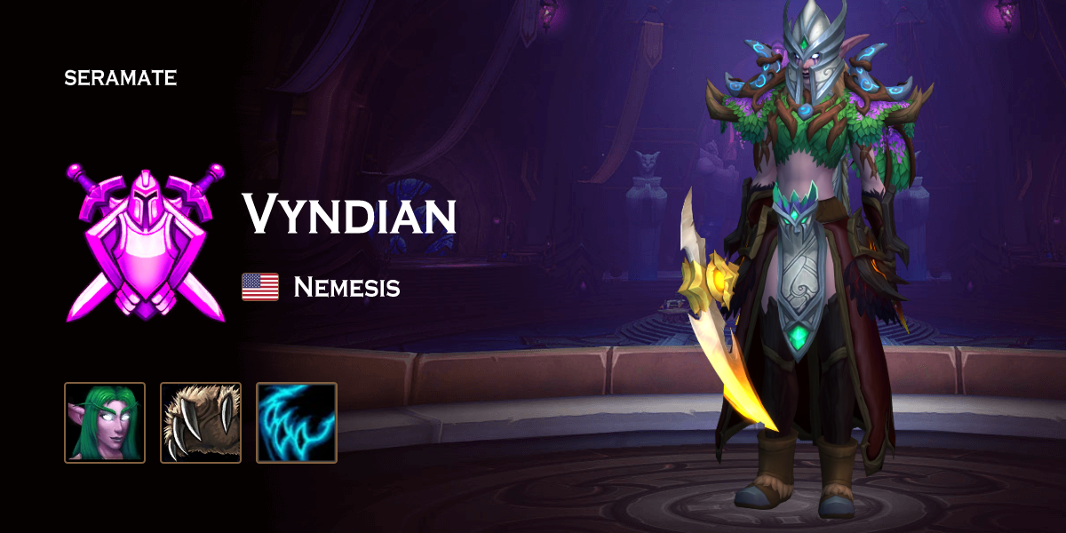 Vyndian @ Nemesis (US) · Seramate · WoW PvP Leaderboards, Arena Activity, Character Profiles & more.