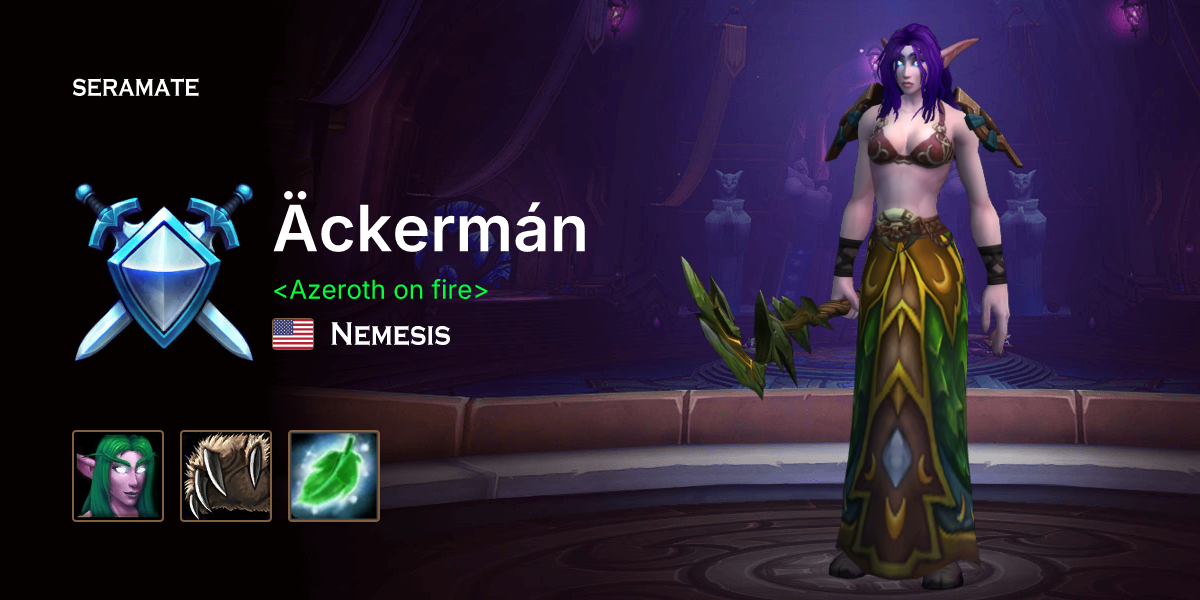 Äckermán @ Nemesis (US) · Seramate · WoW PvP Leaderboards, Arena Activity, Character Profiles ...
