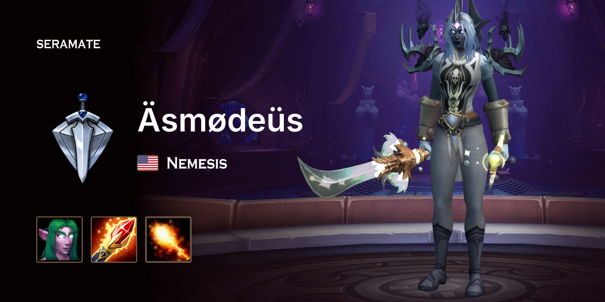 Äsmødeüs @ Nemesis (US) · Seramate · WoW PvP Leaderboards, Arena Activity, Character Profiles ...