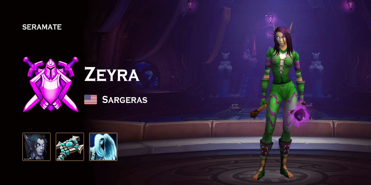 Zeyra @ Sargeras (US) · Seramate · WoW PvP Leaderboards, Arena Activity, Character Profiles & more.