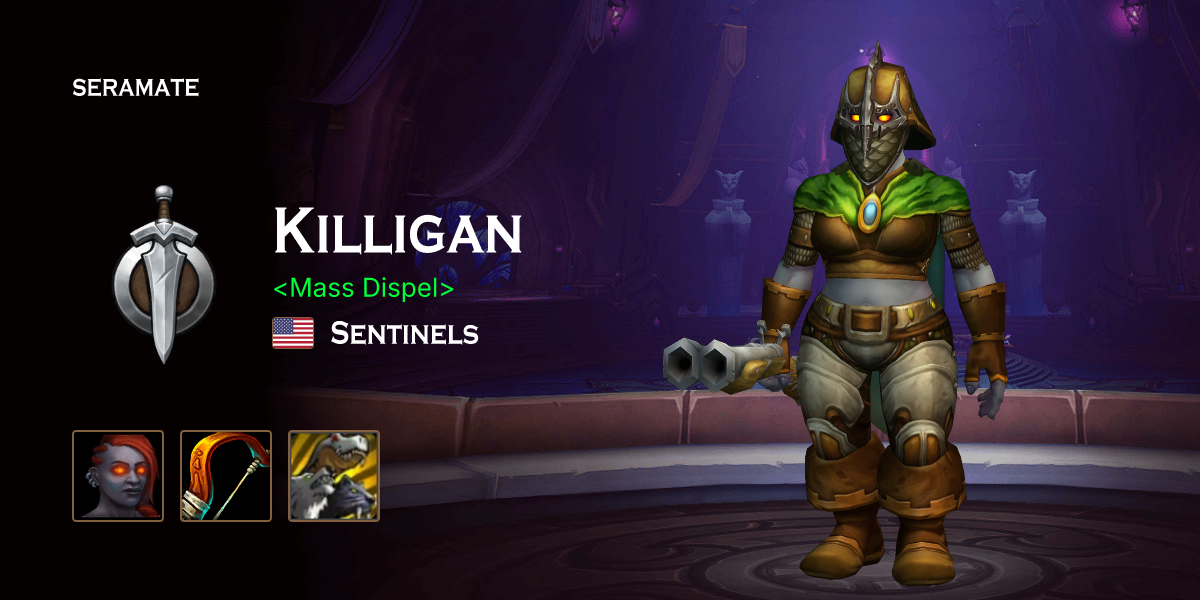Killigan @ Sentinels (US) · Seramate · WoW PvP Leaderboards, Arena Activity, Character Profiles ...