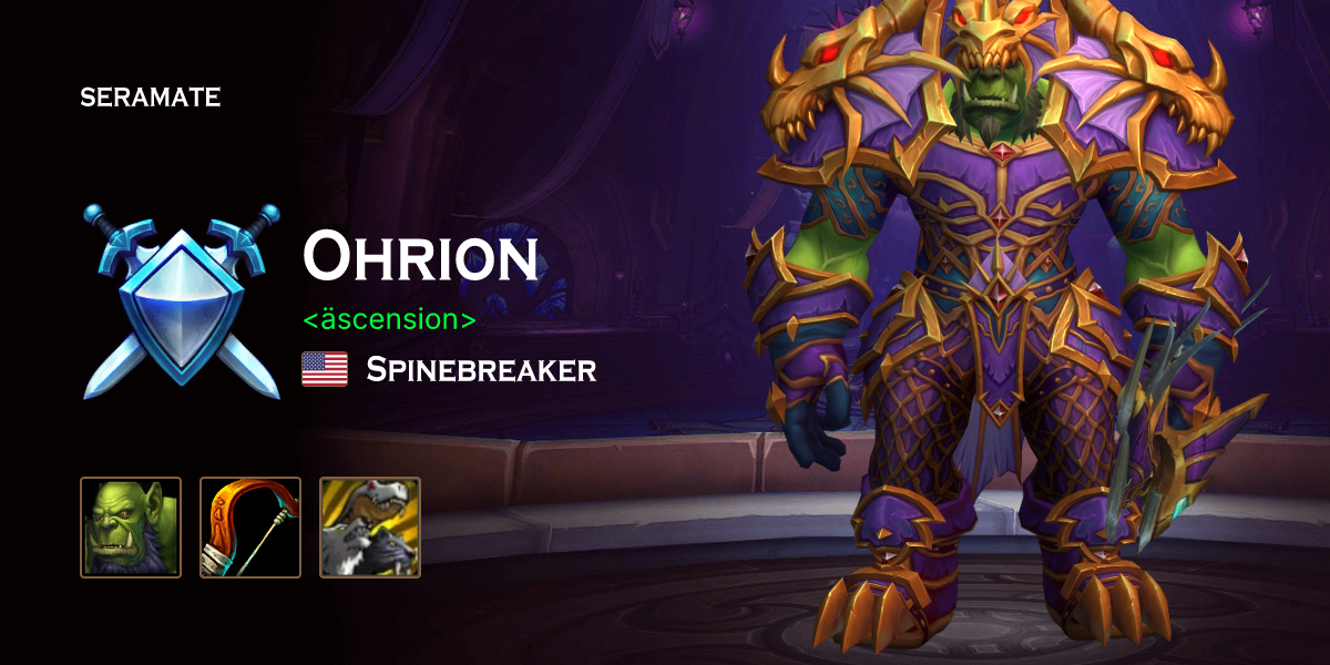 Ohrion @ Spinebreaker (US) · Seramate · WoW PvP Leaderboards, Arena ...