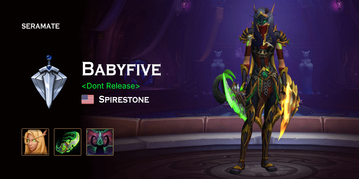 Babyfive @ Spirestone (US) · Seramate · WoW PvP Leaderboards, Arena ...
