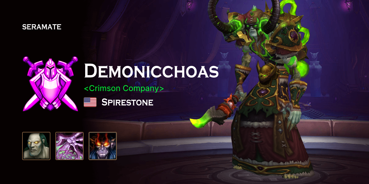 Demonicchoas @ Spirestone (US) · Seramate · WoW PvP Leaderboards, Arena ...