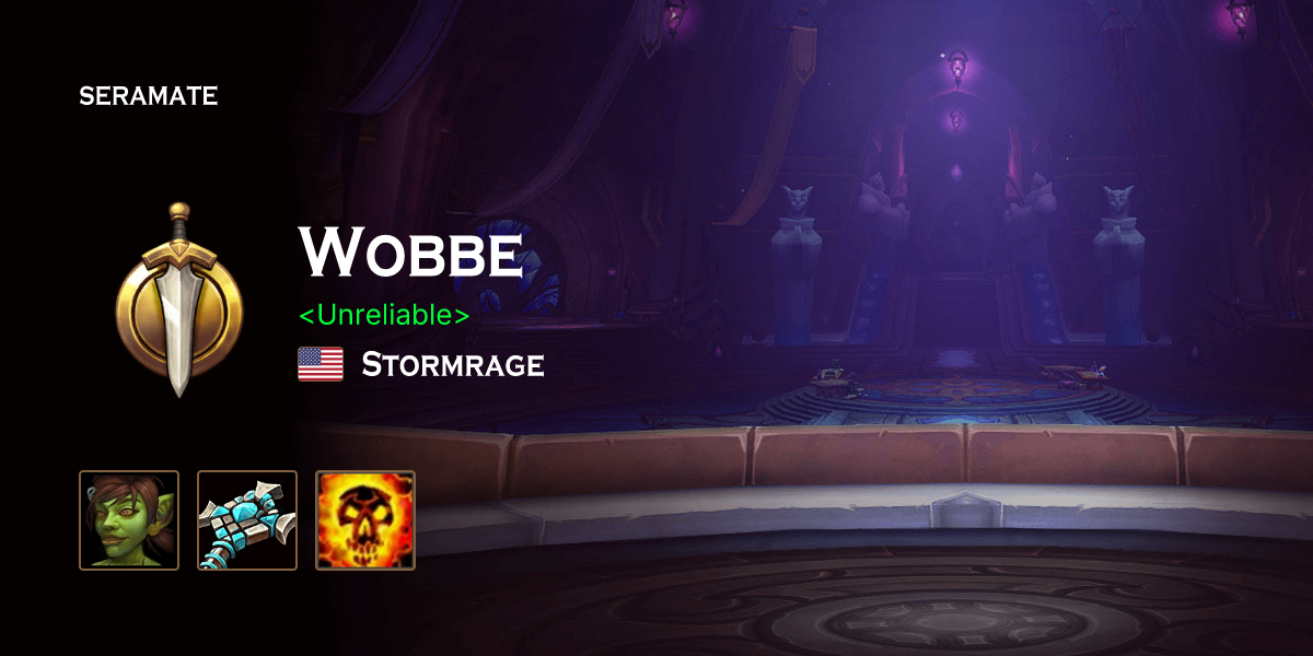 Wobbe @ Stormrage (US) · Seramate · WoW PvP Leaderboards, Arena ...