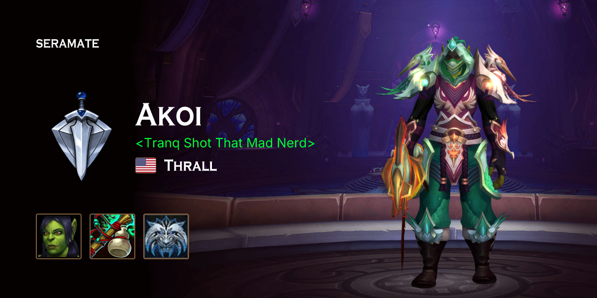 Akoi @ Thrall (US) · Seramate · WoW PvP Leaderboards, Arena Activity ...