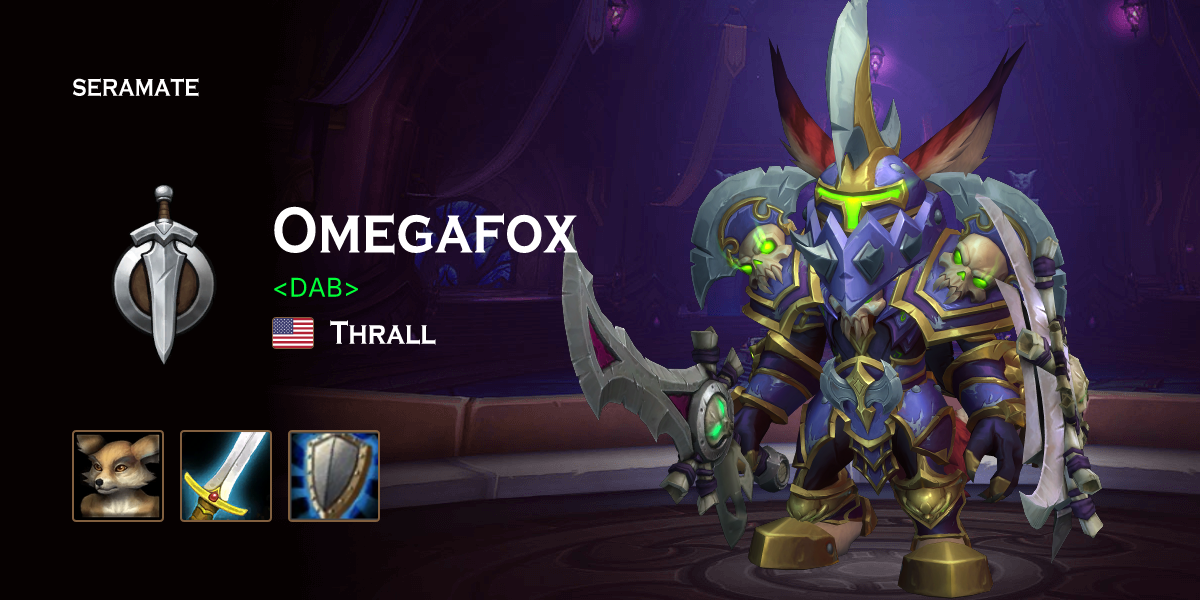 Omegafox @ Thrall (US) · Seramate · WoW PvP Leaderboards, Arena Activity, Character Profiles & more.