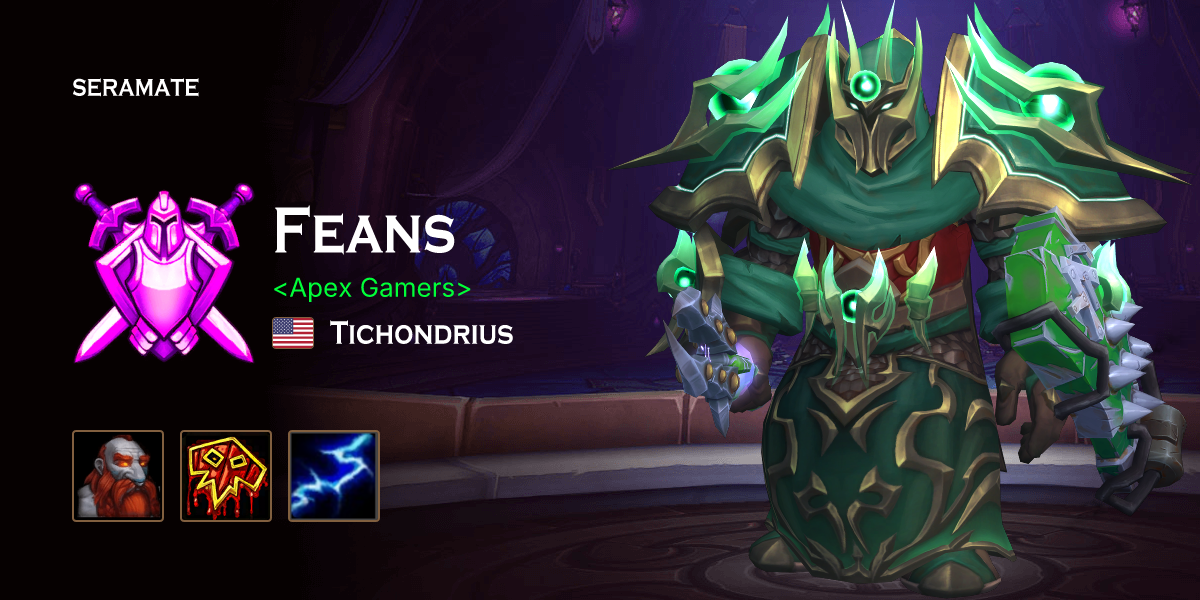 Feans @ Tichondrius (US) · Seramate · WoW PvP Leaderboards, Arena Activity, Character Profiles ...