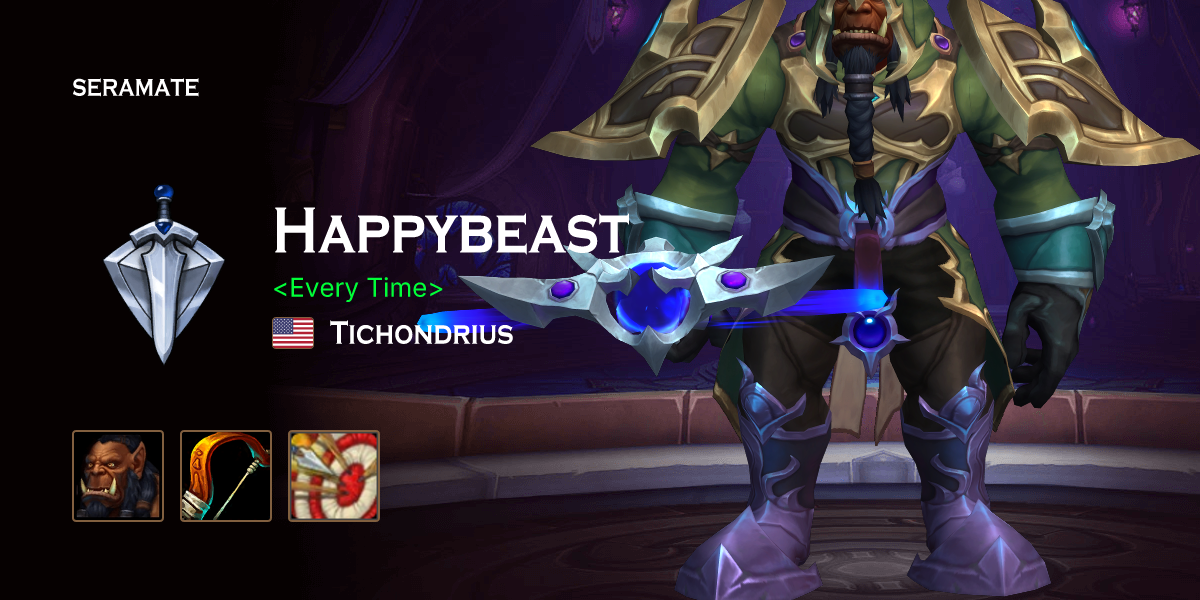 Happybeast @ Tichondrius (US) · Seramate · WoW PvP Leaderboards, Arena Activity, Character ...