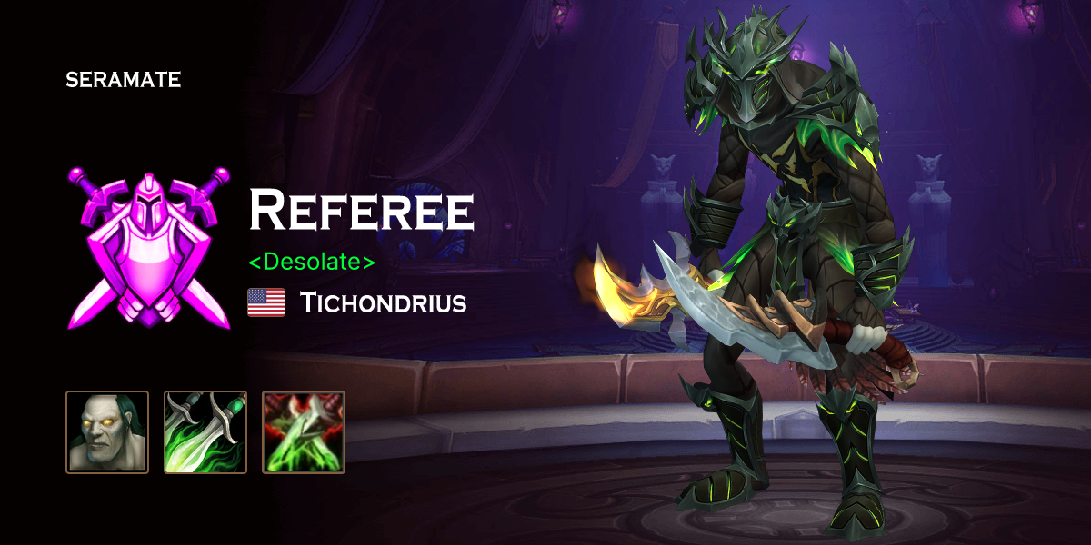 Referee @ Tichondrius (US) · Seramate · WoW PvP Leaderboards, Arena Activity, Character Profiles ...